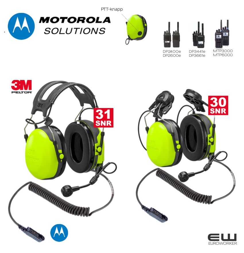 3M Peltor CH-3 Flex headset (PTT, FLX2 ), MT74H52P3E-111 - Hjelmfeste ...