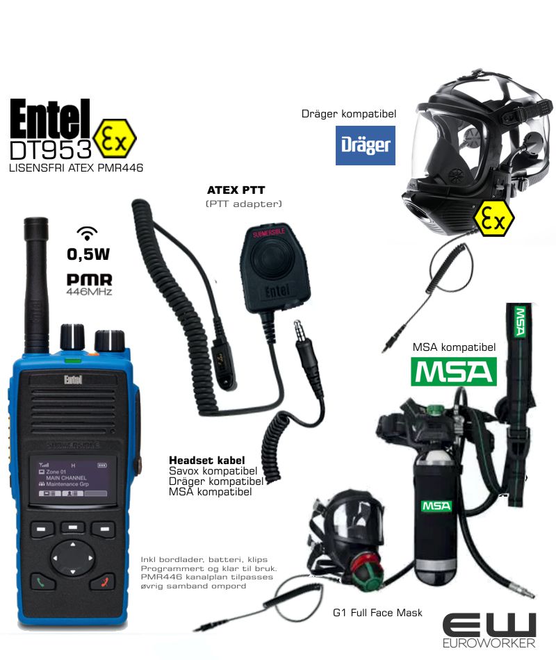 Entel DT953 Atex 446MHz (Lisensfri, Atex)