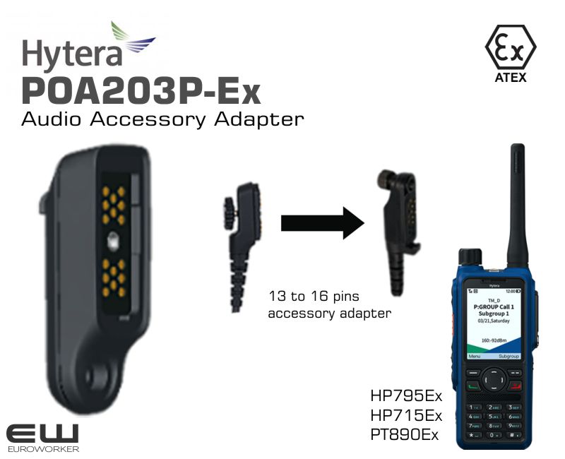 Hytera POA203P-Ex Audio Accessory Adapter (HP795Ex)