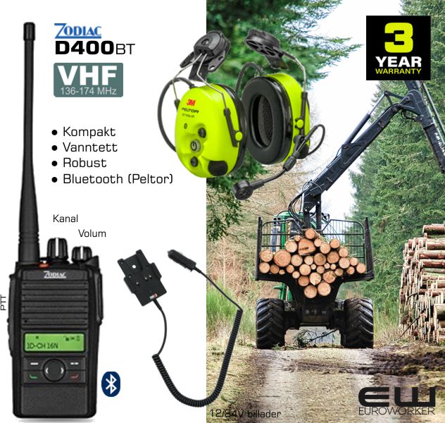 Zodiac D400BT UHF Industriradio (UHF, IP67, BT)