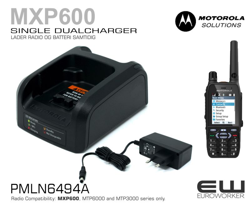 Motorola PMLN6494A Dual-Unit Charger (MXP600, MTP3000, MTP6000)
