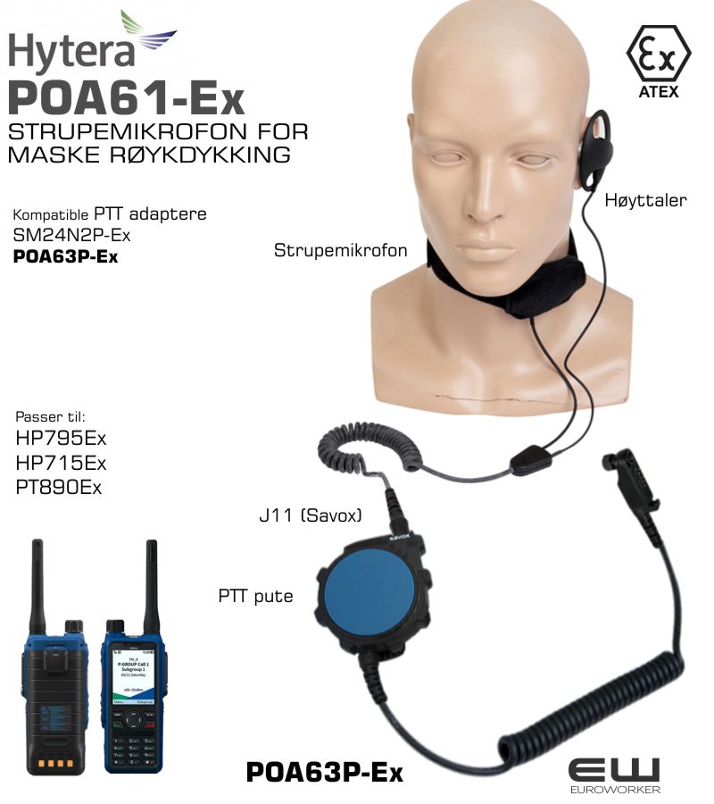 Hytera POA63P-Ex Atex PTT Adapter