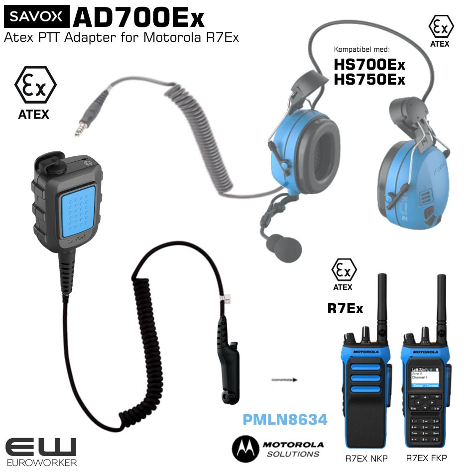 Motorola Mototrbo R7Ex - UHF Atex Håndholdt terminal (400-470, IP68, BT ...