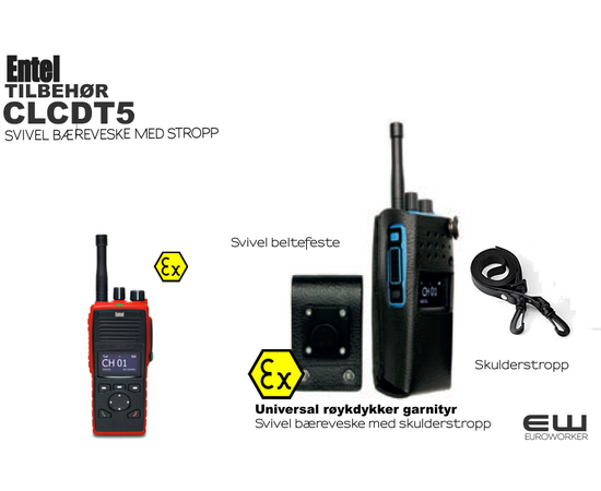 Entel DT885FF - ATEX Røykdykker Marine Radio (UHF, IIB 2W, Solas, Med 2 ...